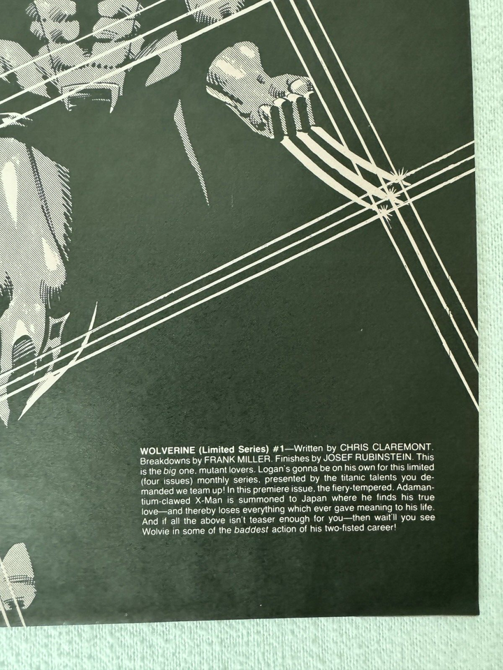 1982 Wolverine Sales Poster and Marvel Coming Attractions Insert | eBay