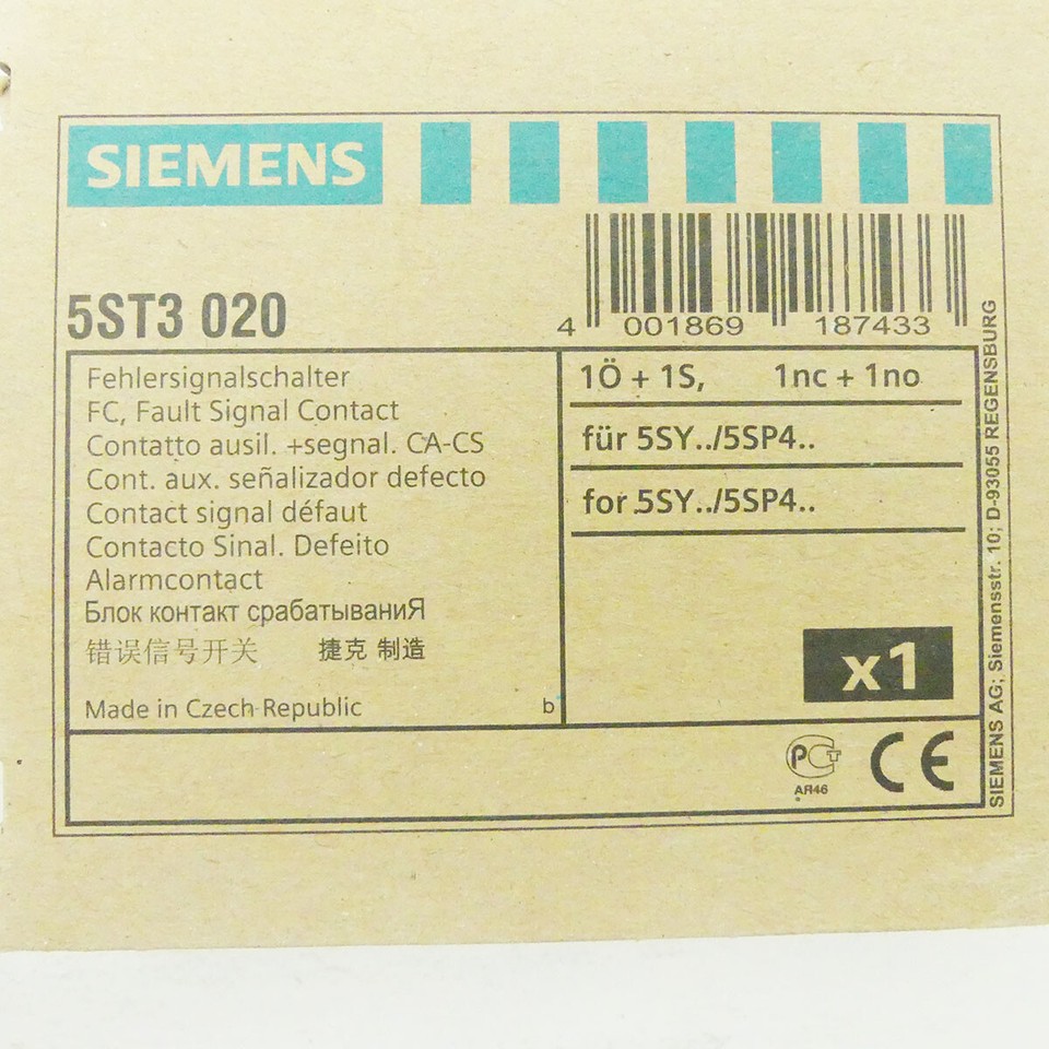 SIEMENS 5ST 3020 5ST3020 Fehlersignalschalter -new- | eBay