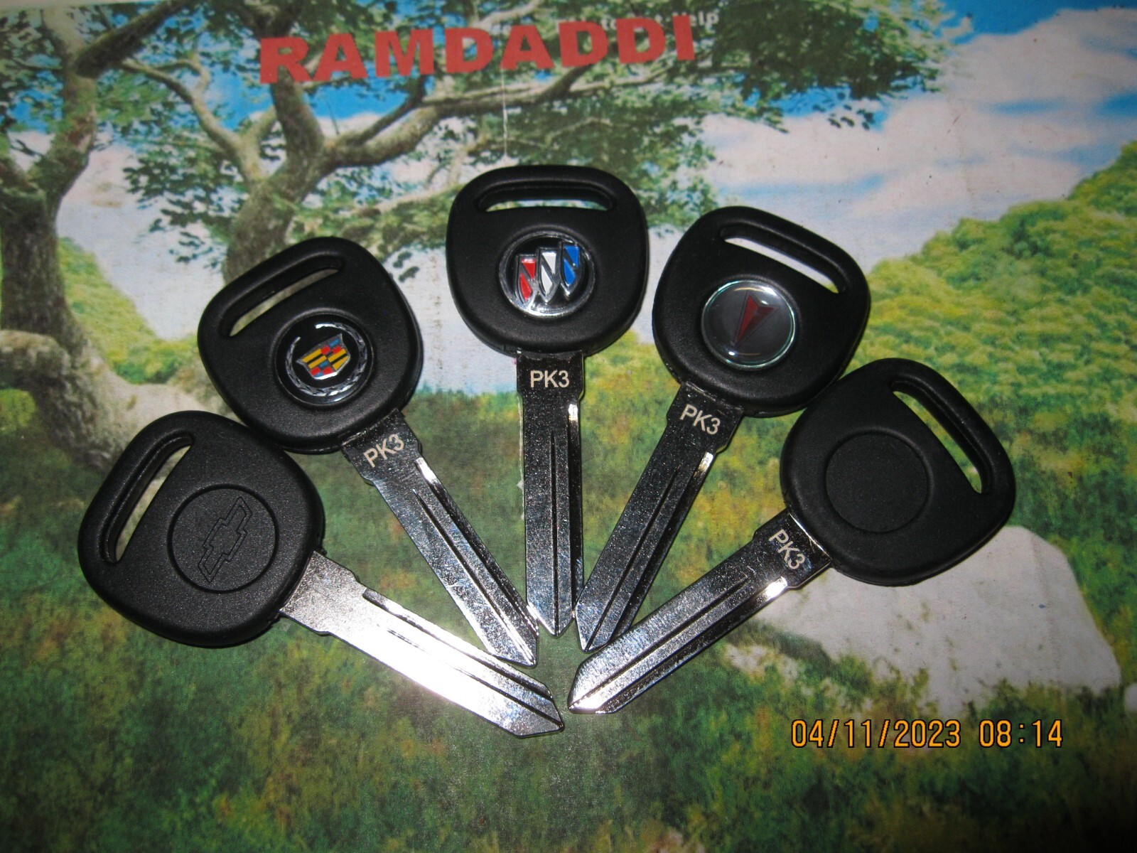 Picka Logo PK3 98-09 Ignition Chip Key for Cadillac Chevy Buick Pontiac ...