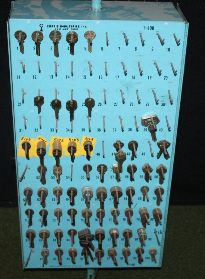 CURTIS Key Display Locksmith Rack Vintage (misc keys) | eBay