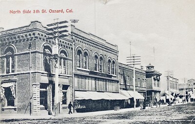 Vintage Postcard: Oxnard, California, North Side 5th Street, Horses ...