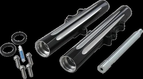 AN Dual Disc Fork Legs Deep Cut Black Harley Road King Classic 00-07 | eBay