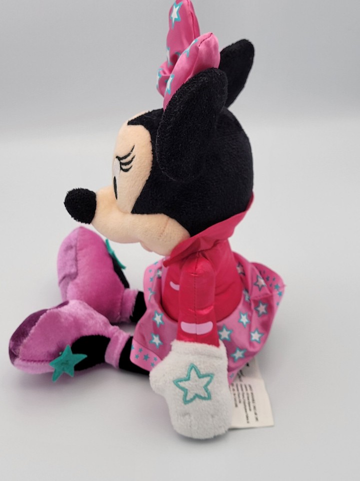MINNIE MOUSE Rattle Lovey Security Blanket Satin & Disney Junior Pop ...