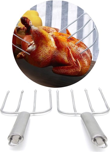 KAYCROWN Stainless Steel Turkey & Roast Lifters, Set Steel, Silver | eBay