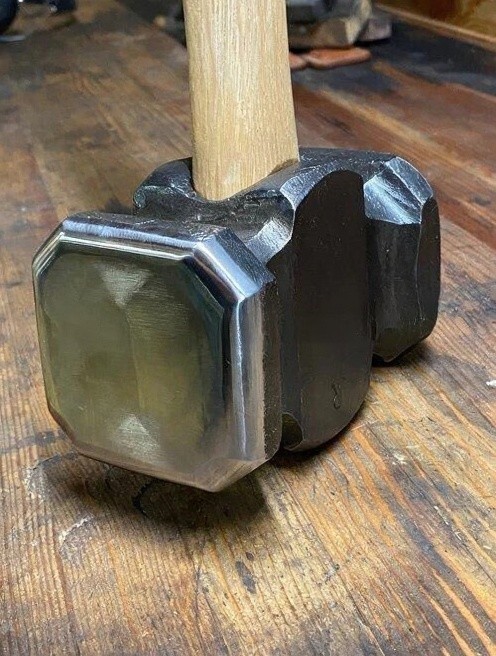 5 lbs Blacksmiths Fullered Sledge Hammer With Personalized Wooden ...