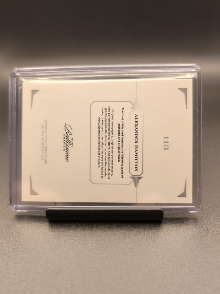 2023 Bellissimo, Edition ALEXANDER HAMILTON 12/99 Hand Written JUMBO ...