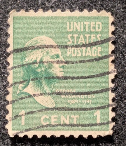 VINTAGE ~ U.S. Postage Stamp ~ George Washington ~ One Cent (1¢) Green ...