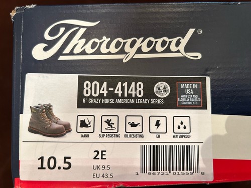 Thorogood 6” Crazy Horse American NIB Legacy Series Boot 804-4148 Size ...