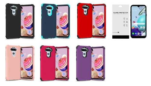 For LG Phoenix 5 / Risio 4 / K8X King Tough Hybrid Case Cover ...