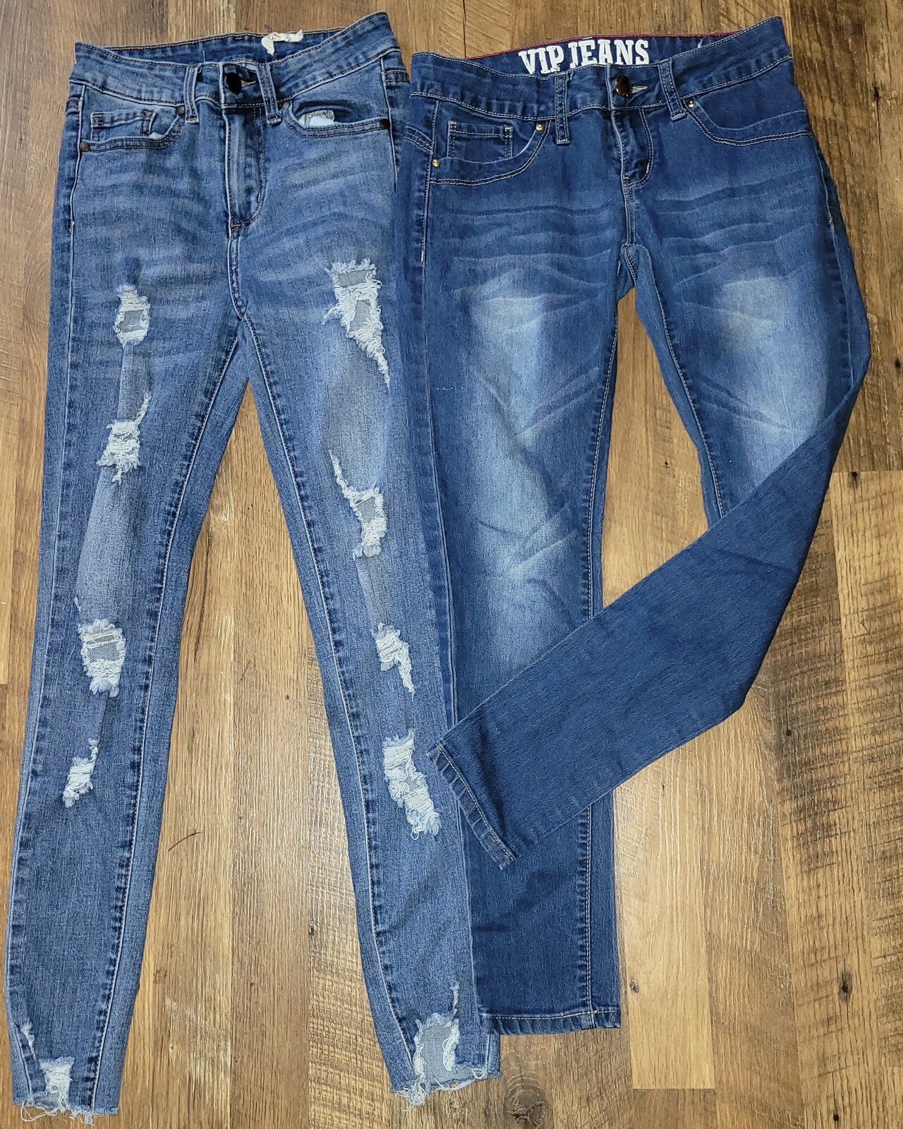 Lot Of 2 Womens Jeans Size 3,4- Mashed Potato,Distressed. V.I.P Jeans ...