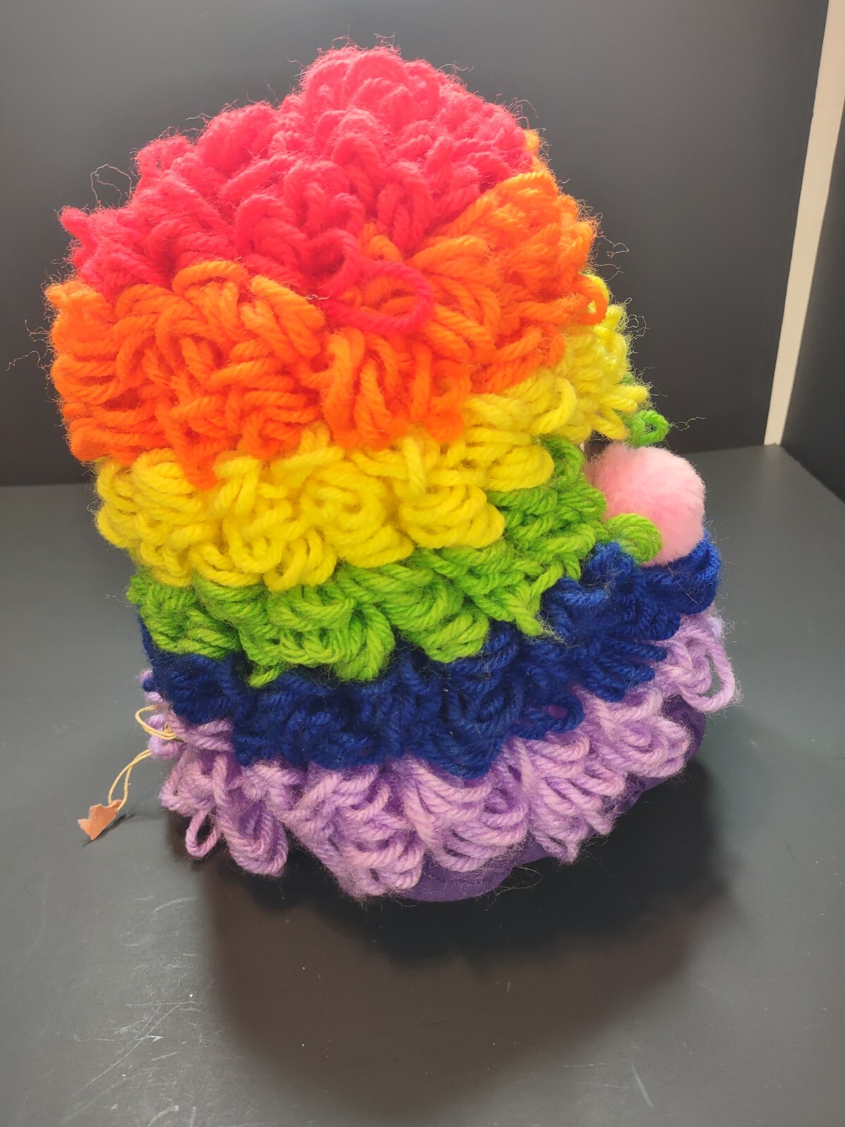 Vtg Handmade toy Rainbow WEEPULS WEEPLE WUPPIE WUPPET yarn loop plush ...