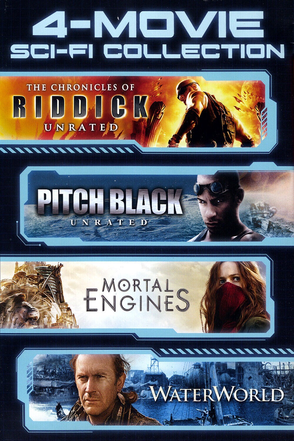 4 Movie Sci-Fi Collection (DVD) (SEALED) Vin Diesel | eBay