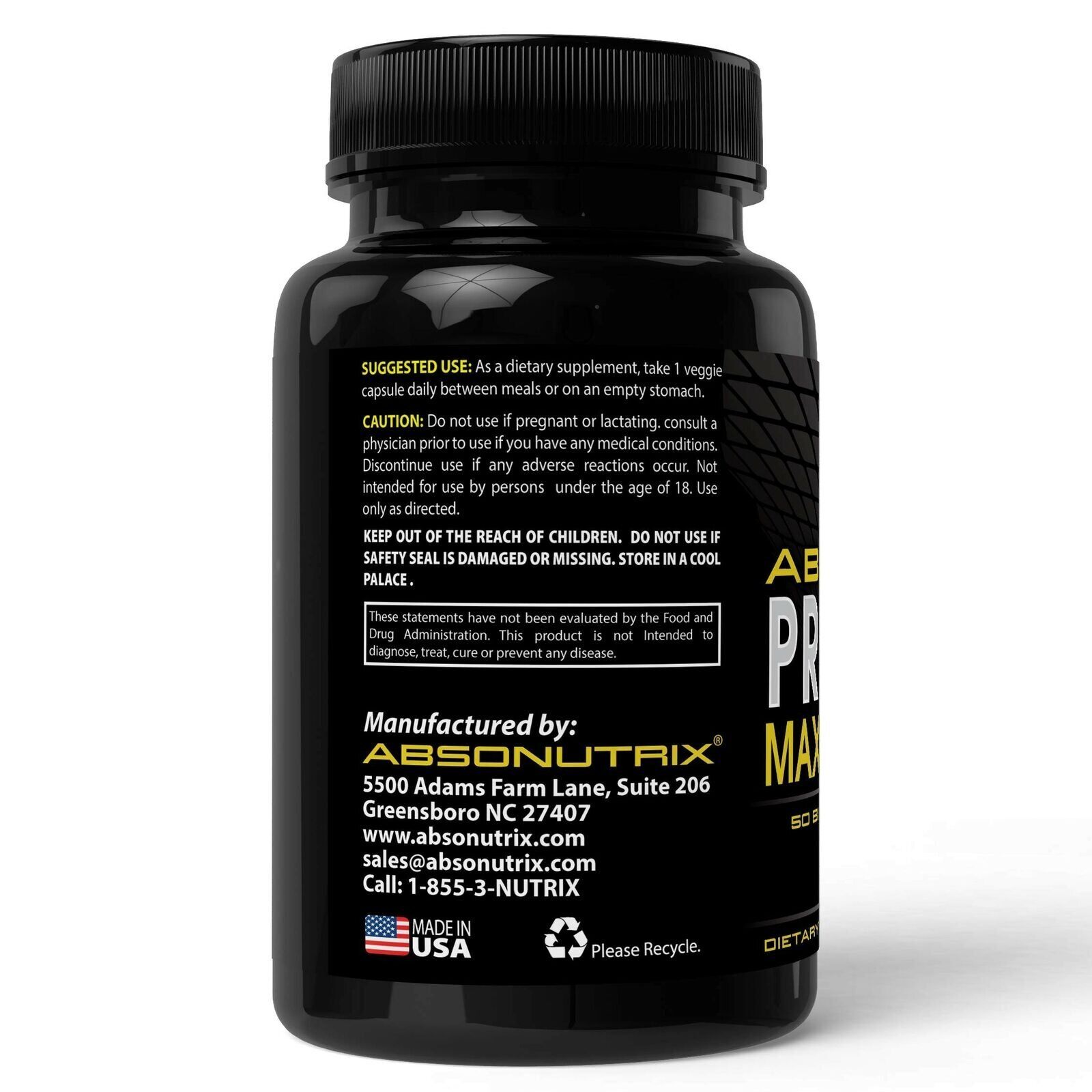 Absonutrix Probiotic Maximum Strength 50 Billion Per Capsule Multi ...