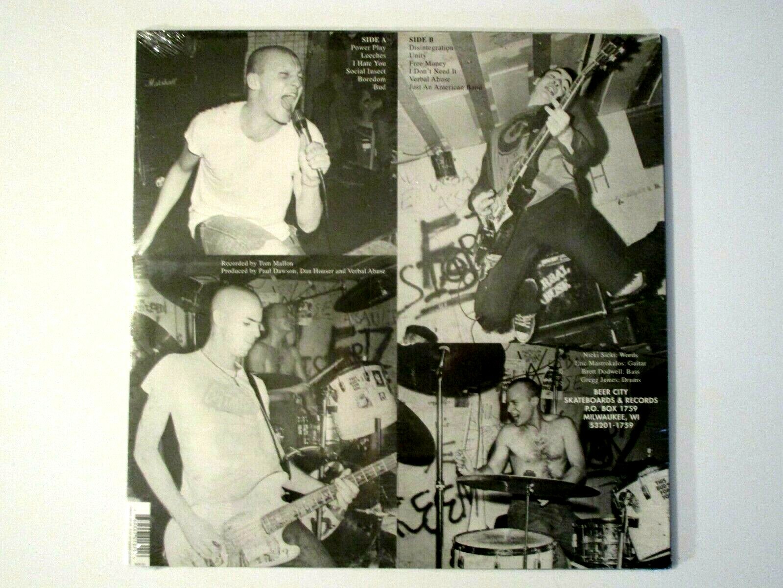 VERBAL ABUSE JUST AN AMERICAN BAND LP REPRESS VINYL 1983 HARDCORE PUNK ...
