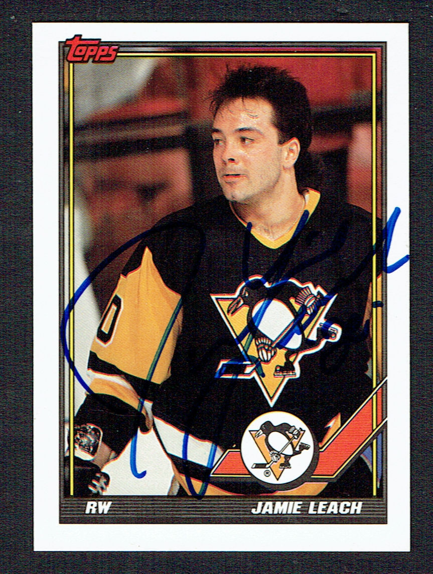 Jamie Leach #492 signed autograph auto 1991-92 Topps Hockey Trading ...