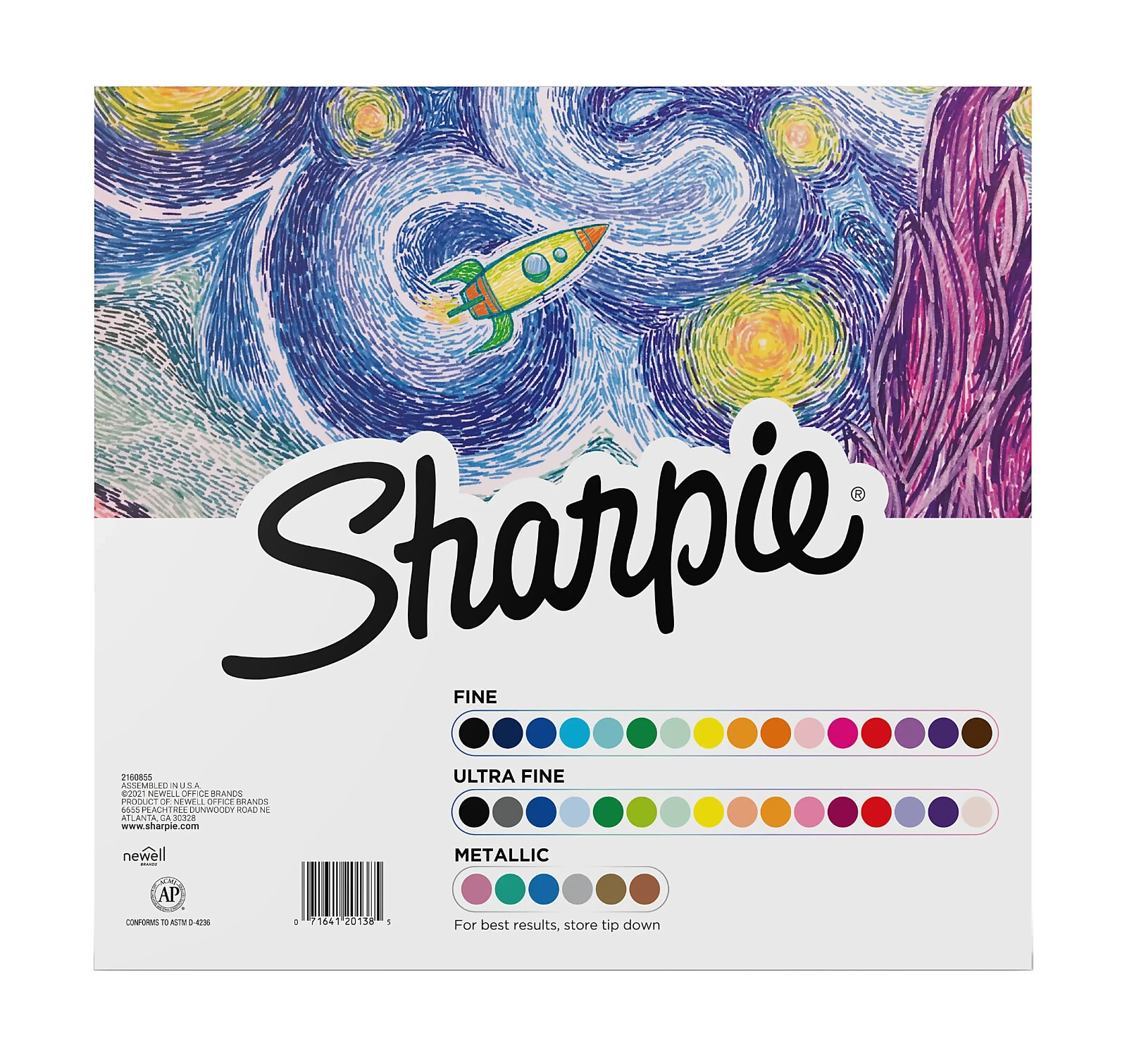 Sharpie Permanent Markers Gift Set, Gray Barrels/Assorted Ink Colors ...
