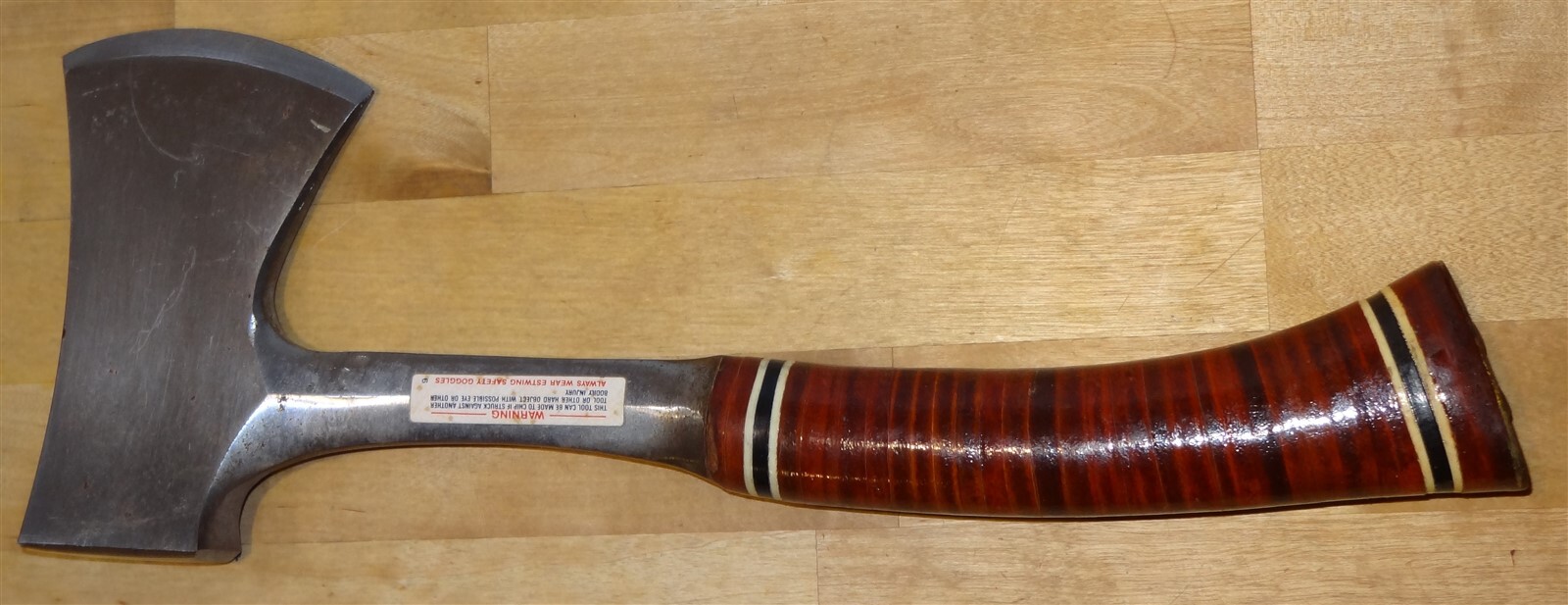 RARE Estwing Made In USA Sportsman Axe Hatchet Stacked Leather Handle w ...