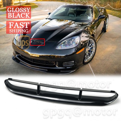 For Corvette C6 Z06 ZR1 2006-2013 Glossy Black Front Bumper Upper Trim ...