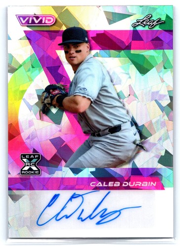 2024 Leaf Vivid - Autographs Caleb Durbin #BA-CD2 Gray Crystals /9 (AU ...