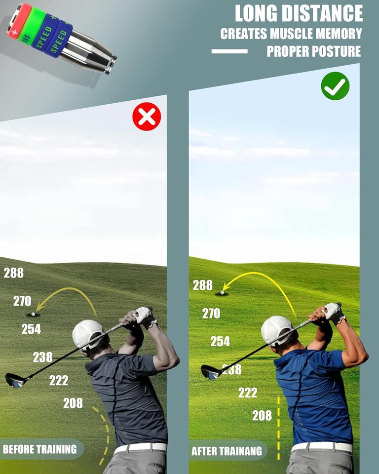 Golf Swing Speed Trainer Adjustable Training Equipment Golf Tempo Aid ...