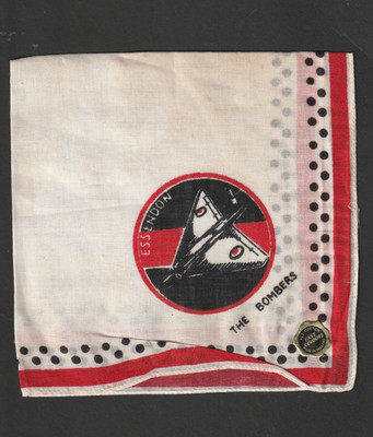 ESSENDON FOOTBALL CLUB "THE BOMBERS" VINTAGE HANDKERCHIEF (60's ...