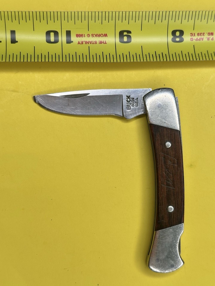 BUCK USA 503 Prince Wood Handle Pocket Knife Nickel Silver. Damaged ...
