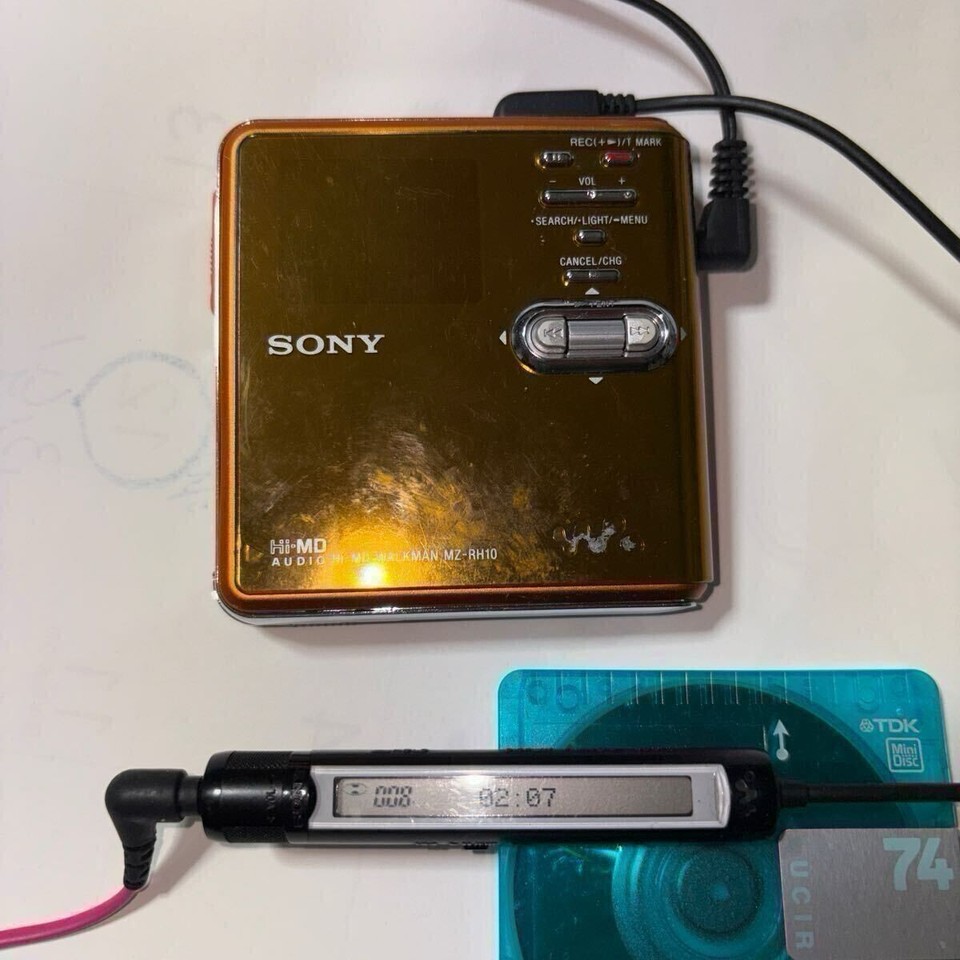 Vintage Sony Hi-MD Walkman Digital Music Player/Recorder MZ-RH10 Orange ...
