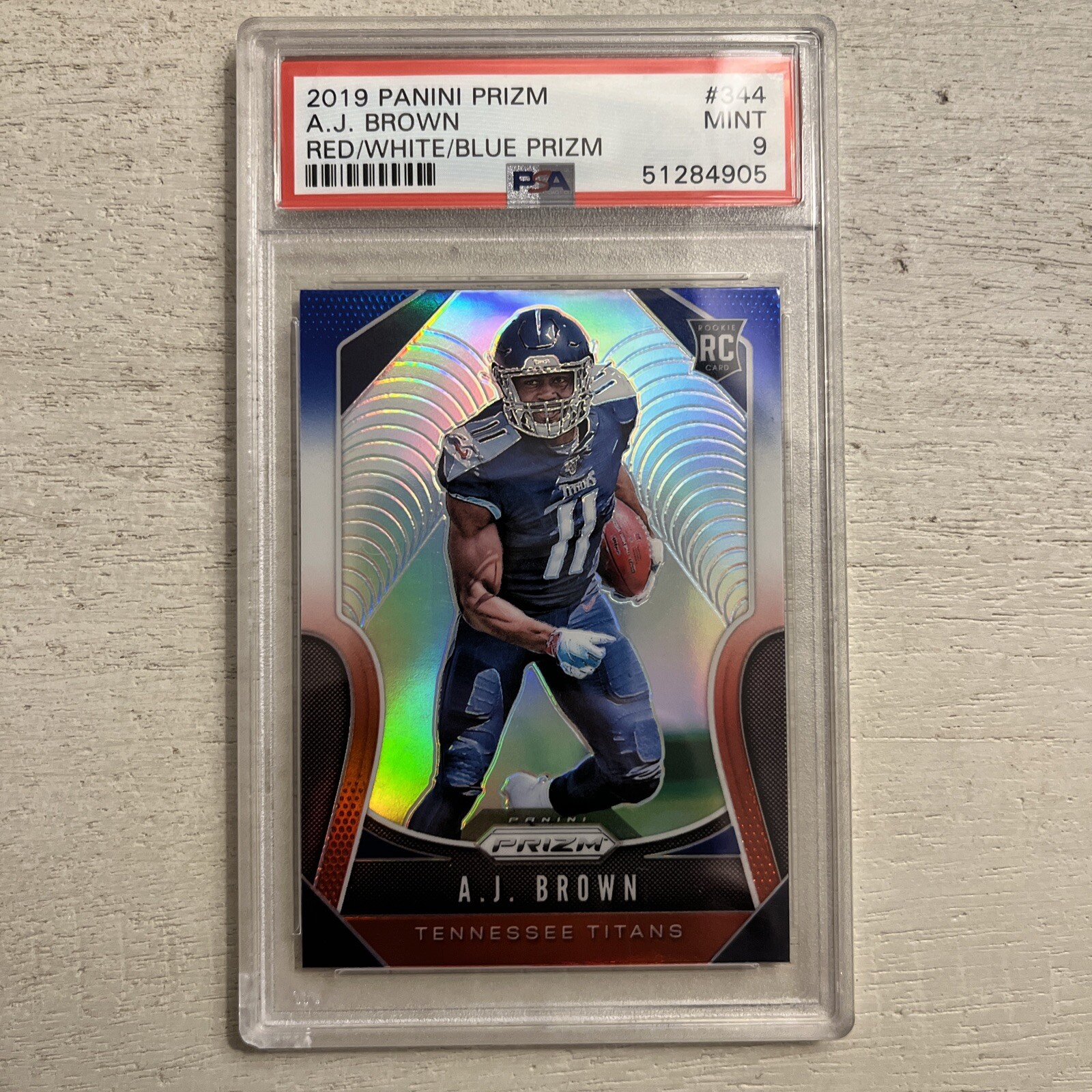 2019 Panini Prizm - Rookies Red White & Blue Prizm #344 A.J. Brown (RC ...