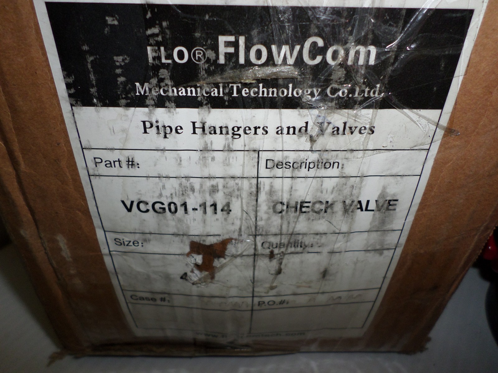 FLOWCOM VCG01-114 FIRE SPRINKLER CHECK VALVE GROOVED ENDS for Victaulic ...