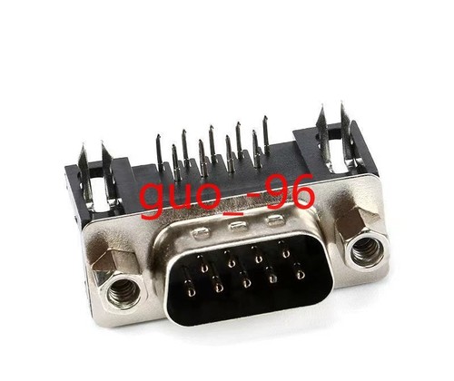 DR9 plug male 9-core string/parallel port 90-degree bent pin plug plate ...