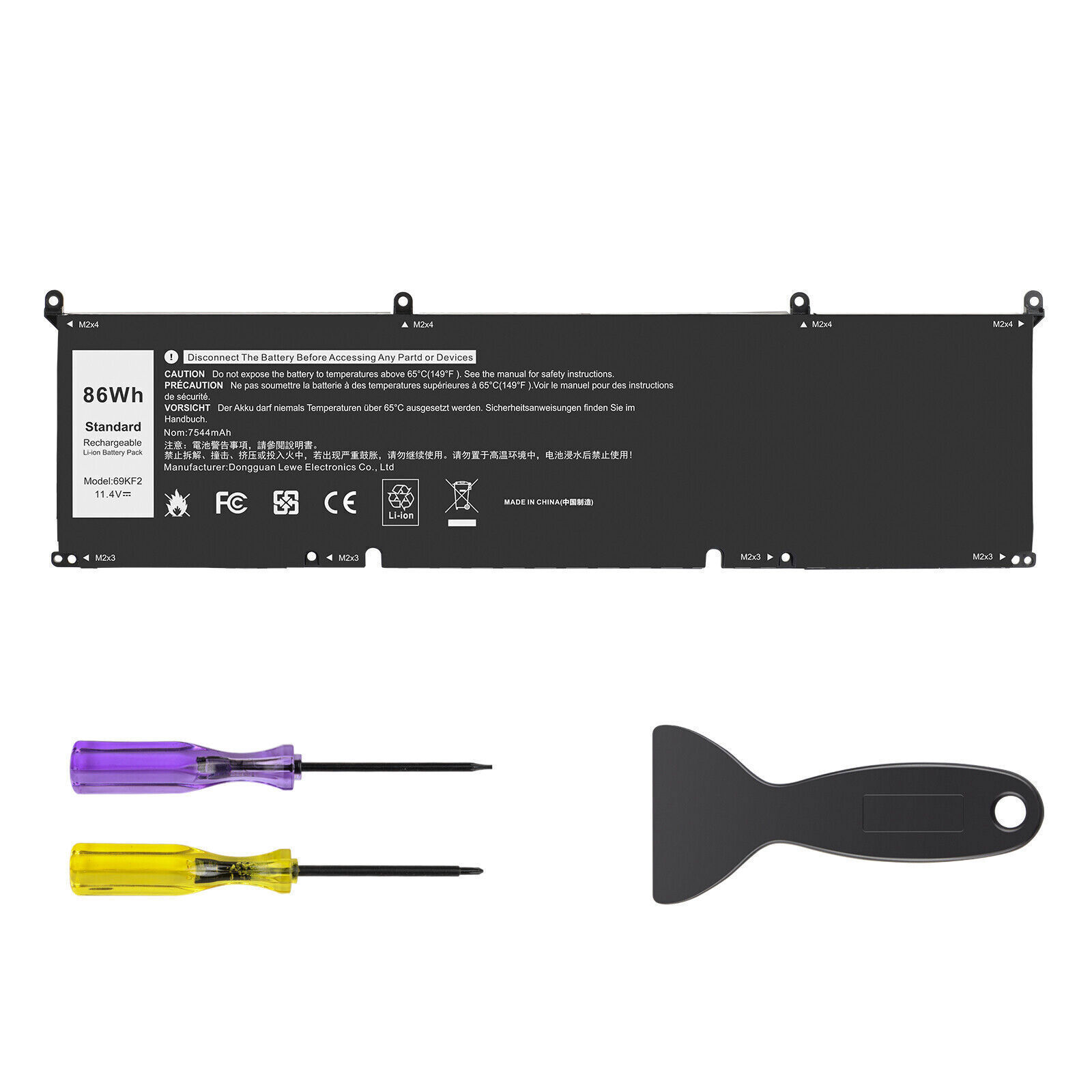 86Wh 69KF2 Battery For Dell Alienware M15 M17 R3 XPS 15 9500 8FCTC ...