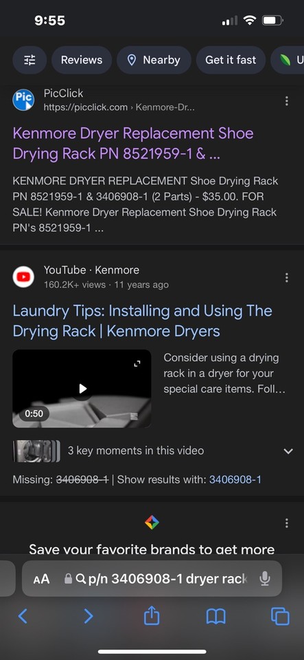 Kenmore Shoe Drying Rack | eBay