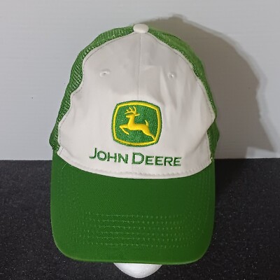 John Deere Snapback Mesh Baseball Hat/Cap Genuine Embroidered Logo | eBay