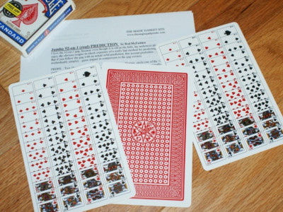 THREE 52-on-1 Jumbo gag cards, + bonus instructions for magical kicker ...