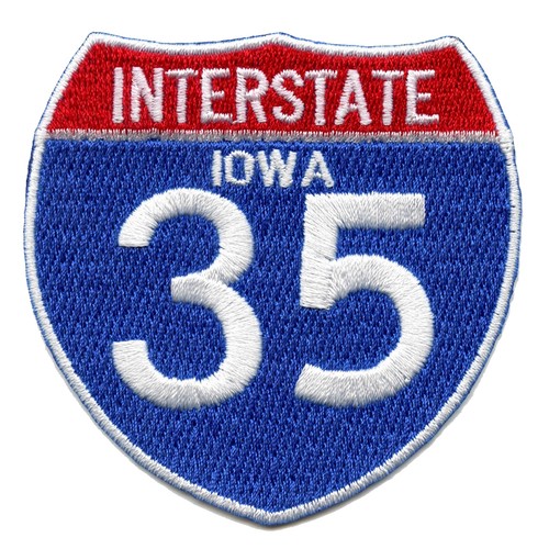 Iowa Interstate Patch I-35 Signe Brodé à Repasser | eBay