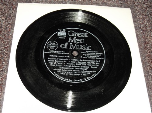 Great Men of Music Time Life promo flexi-disc record 1979 | eBay