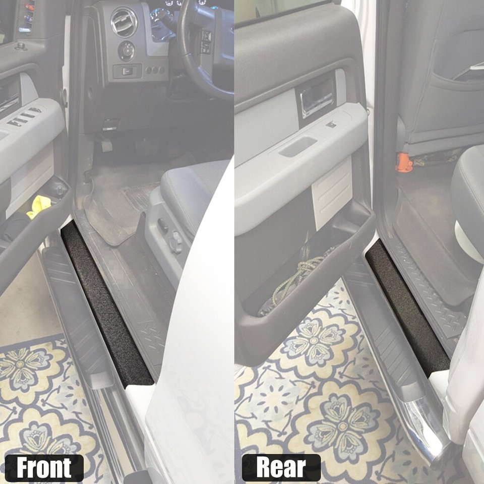 For Ford F-150 2009-2014 Crew Door Sill Scuff Plate Protectors 4pc Kit ...