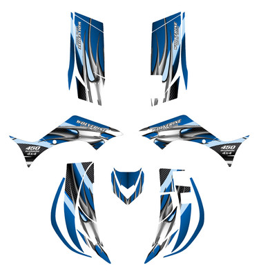 Yamaha Wolverine 450 graphics decal sticker kit #1200 Tribal Design ...