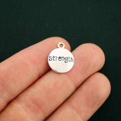 10 Strength Charms Antique Silver Tone 2 Sided - SC710 | eBay