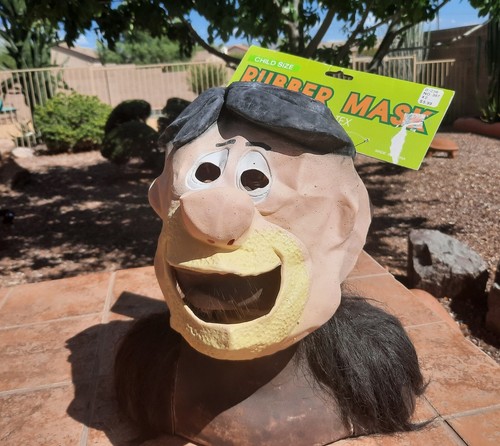 Vintage Ben Cooper 100% Latex Rubber Mask /Fred Flintstone Child Size ...