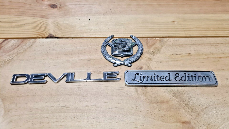 2001-2005 Cadillac Deville Limited Trunk Emblem Badge Logo 3pcs Set OEM ...