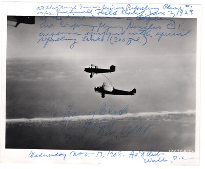 8X10 Photo Refueling of "The Question Mark" 1929 Autographed by Brig ...