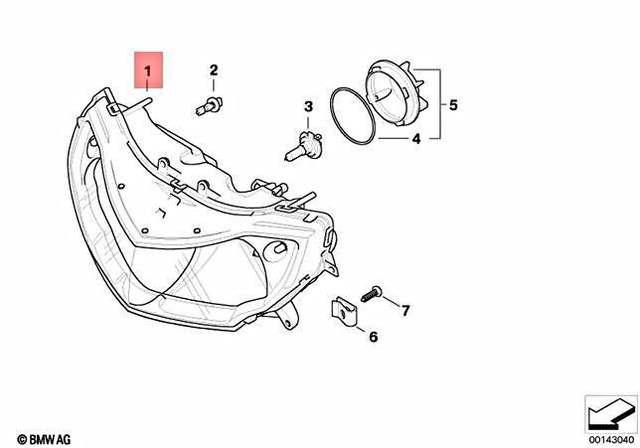 2005 BMW R1200rt Headlight Front Headlamp Assembly 63127718055 for sale ...