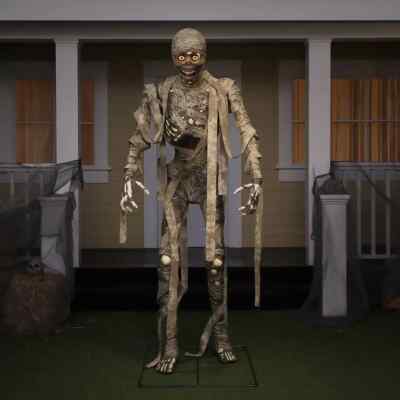 Halloween 6ft (1.8m) Tomb Guardian Mummy with Lights & Sounds Prop ...