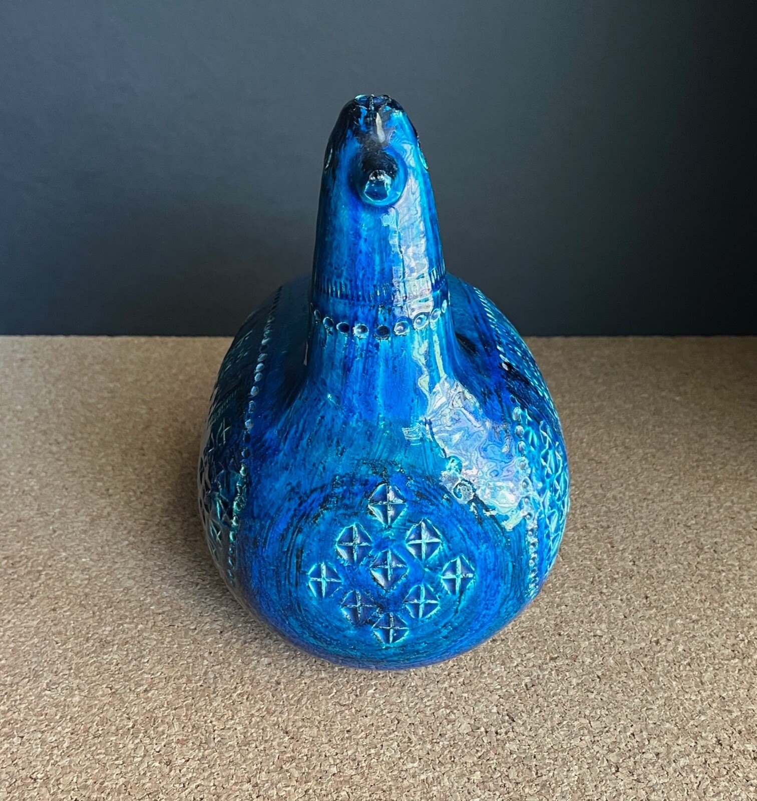 Vintage Mid Century Italian Ceramic Rimini Blue Bird by Aldo Londi for ...