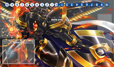 110 Anime DTCG Playmat Digimon Alphamon Trading Card Game TCG CCG Mat ...