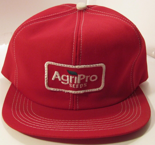 K-Products AgriPro Seeds Snapback Hat Vintage Red Farmer Ball Cap Patch ...
