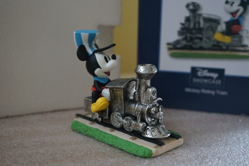 2016 Precious Moments Disney Showcase Collection Mickey Riding Train ...