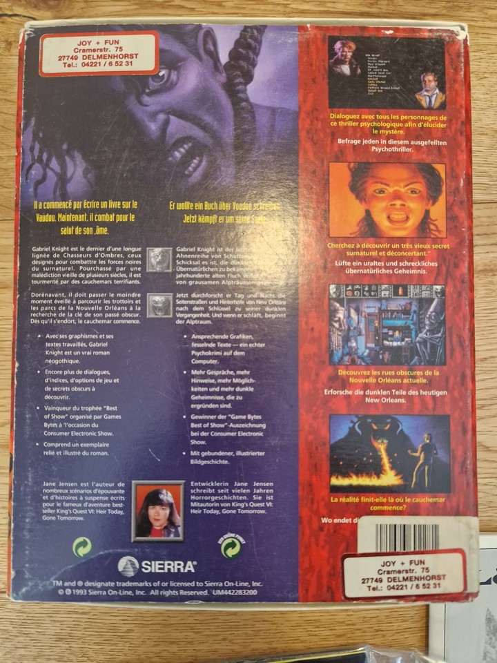 Gabriel Knight - Sins of the Fathers - Sierra - PC - Big Box - 3,5 ...