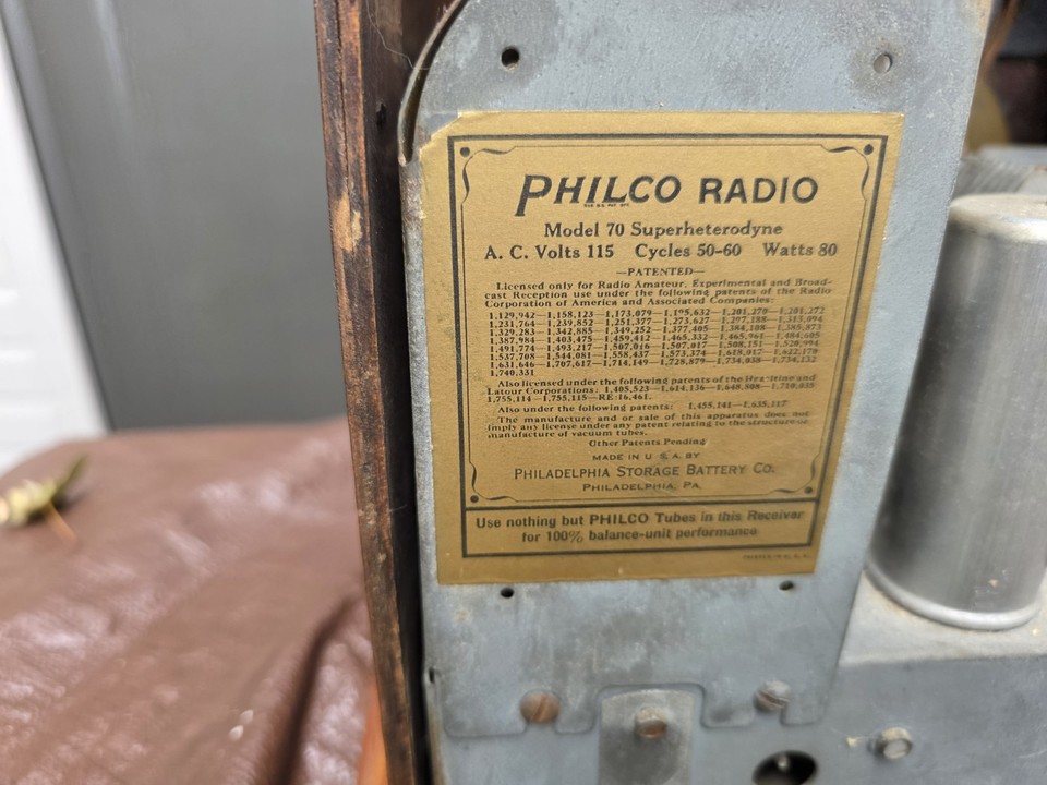 Antique Wood Philco Model 70 Superheterodyne Cathedral Tube Radio | eBay
